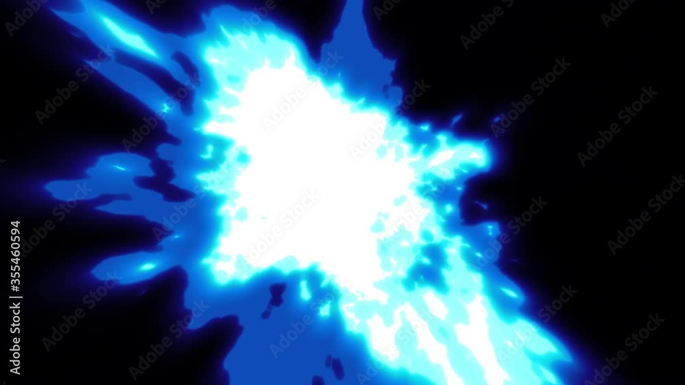 Comic Manga Fire Explosion Energy Effect/ 4k animation of colorful ...