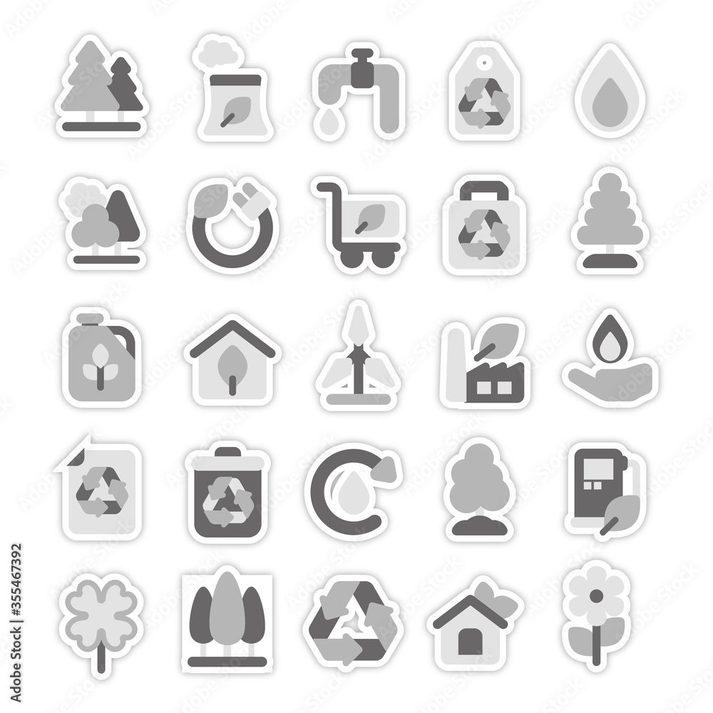 Pictogramme écologie nature et recyclage Stock Vector | Adobe Stock