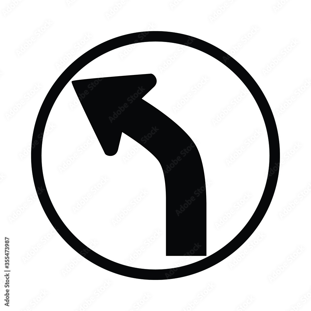 curve to left sign, curve to right signal, traffic signal and road sign ...
