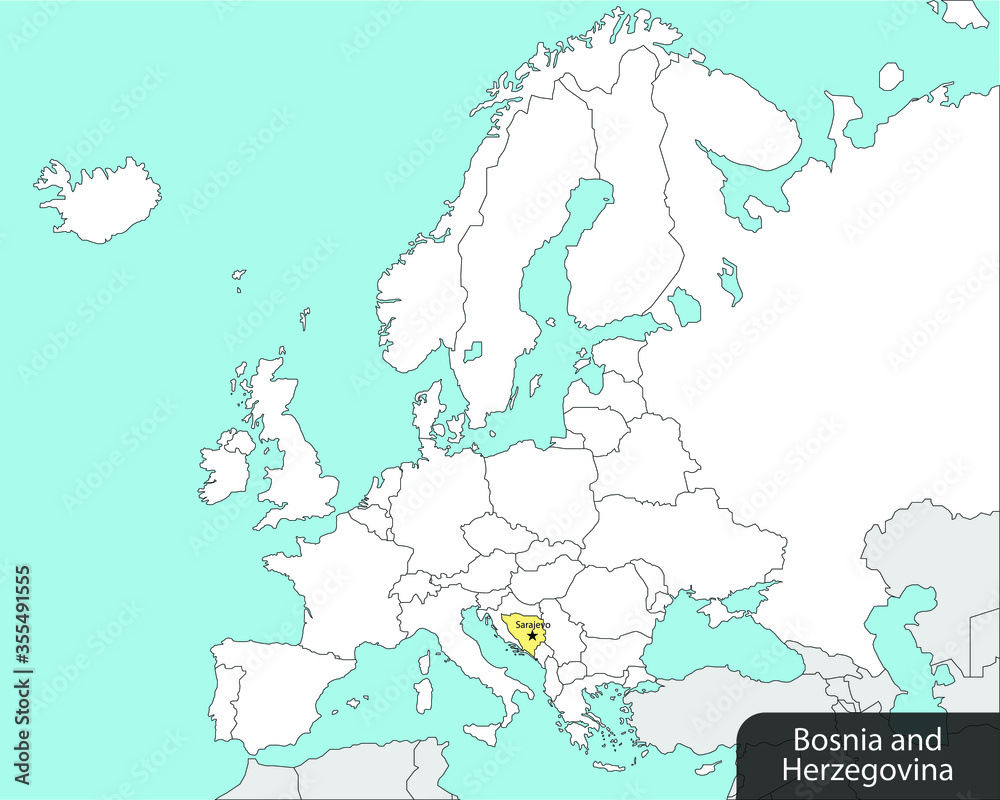 Bosnia Location In Europe Map