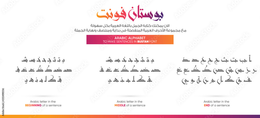 Arabic Alphabet Letters Beginning Middle End