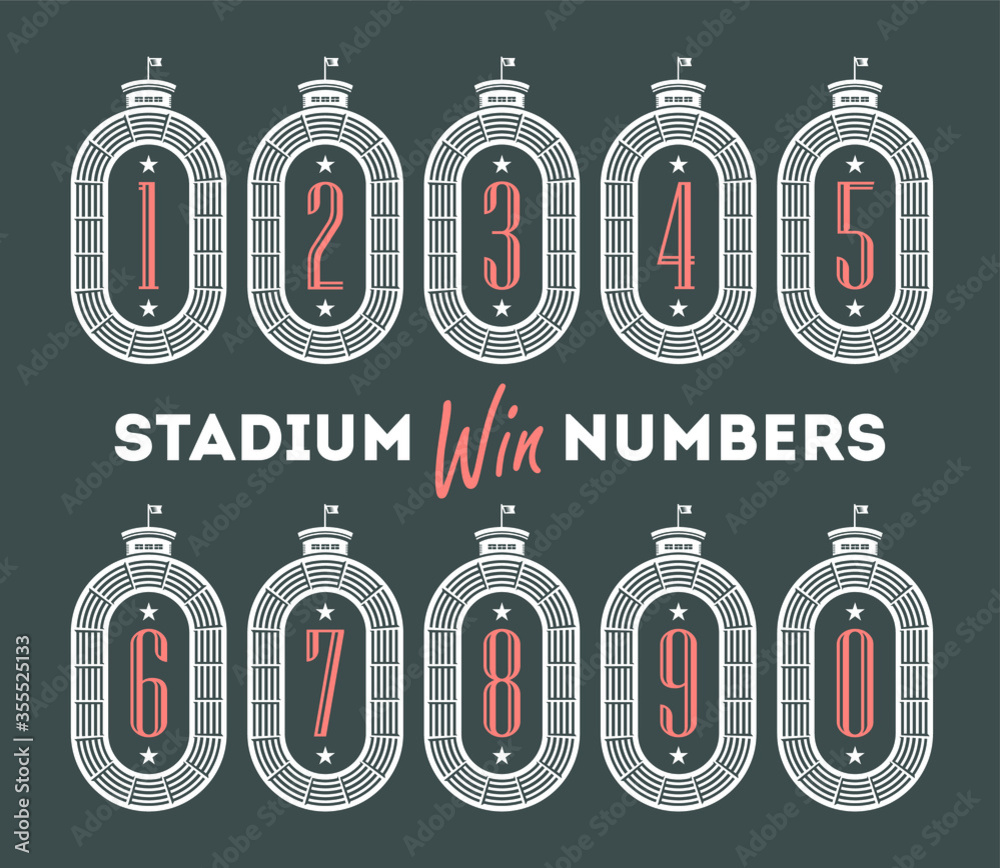 Stadium Winner tags vector numbers Stock Vector | Adobe Stock