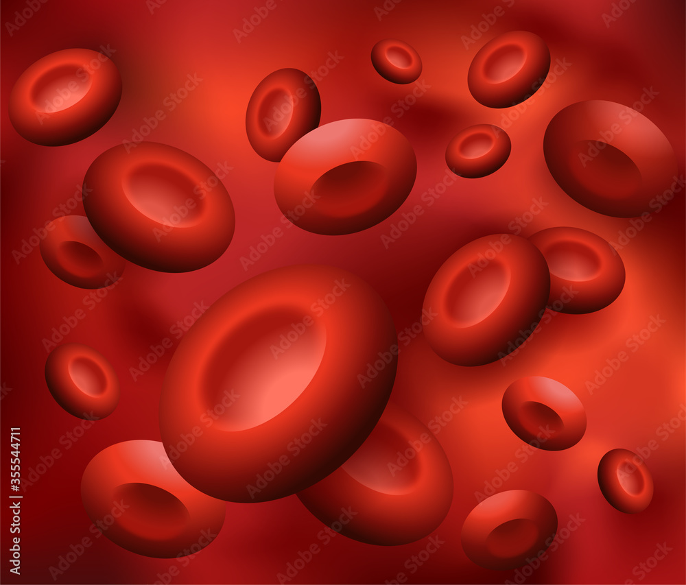 Blood cells texture - close-up erythrocyte stream inside veins ...