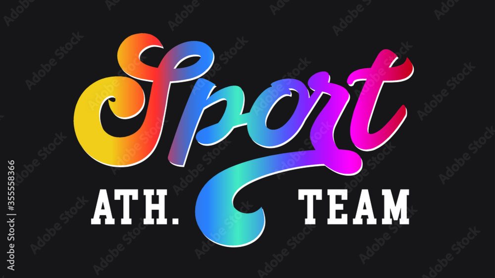 Gradient text effect. Modern calligraphy lettering. Design for ...