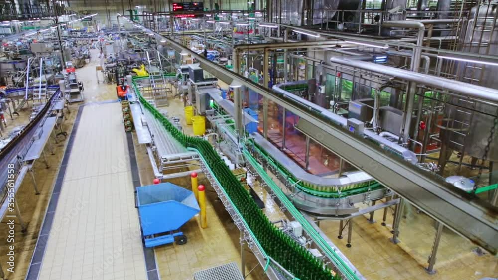 Tanks for storage and fermentation of beer in beer factory Stock Video ...