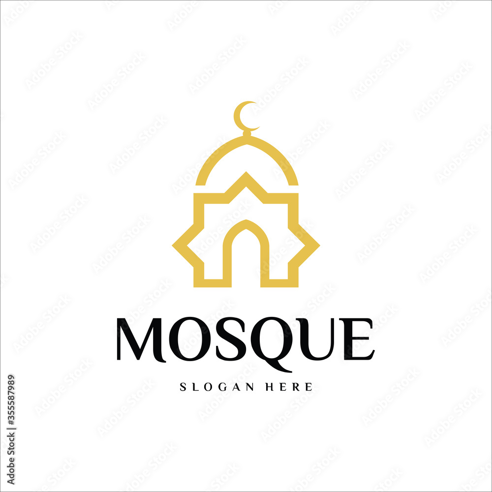 Mosque Logo, Mosque Logo Vector, Islamic Logo Stock Vector | Adobe Stock