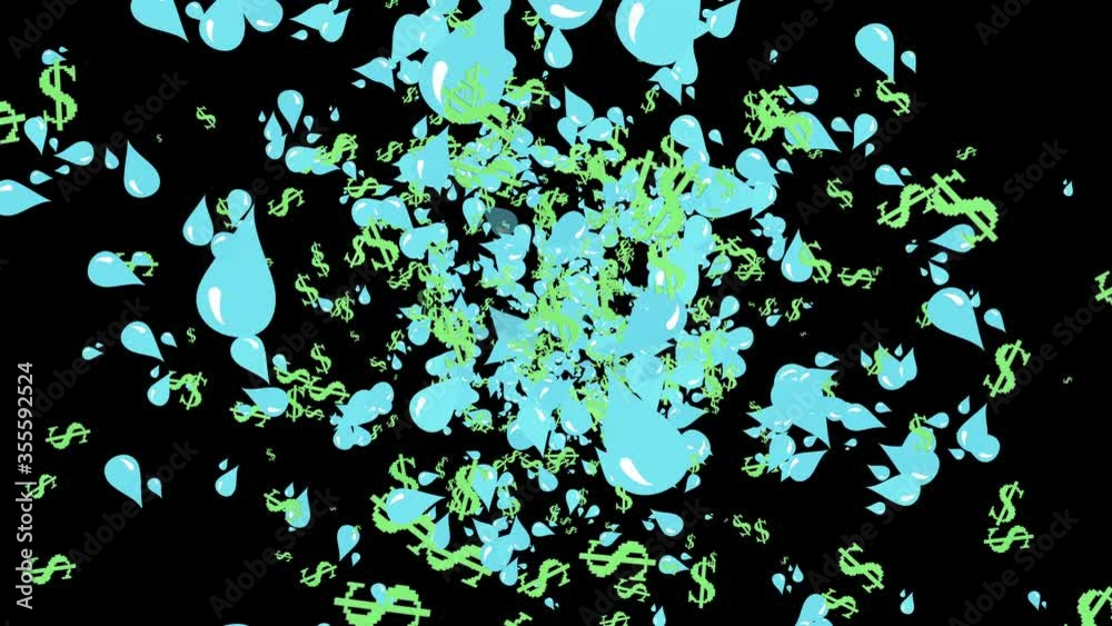 Water Crisis and Scarcity Concept - Rising Cost of Water - Dollars and ...