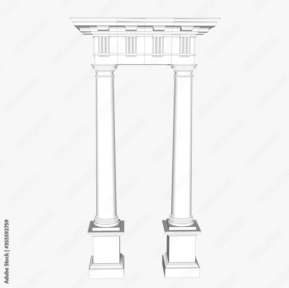 Greek architecture,Architecture, columns, beams Stock Vector | Adobe Stock