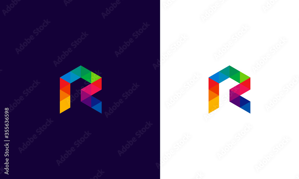 R letter logo design. Logo file Ai (RGB) and (CMYK) colourmud Stock ...