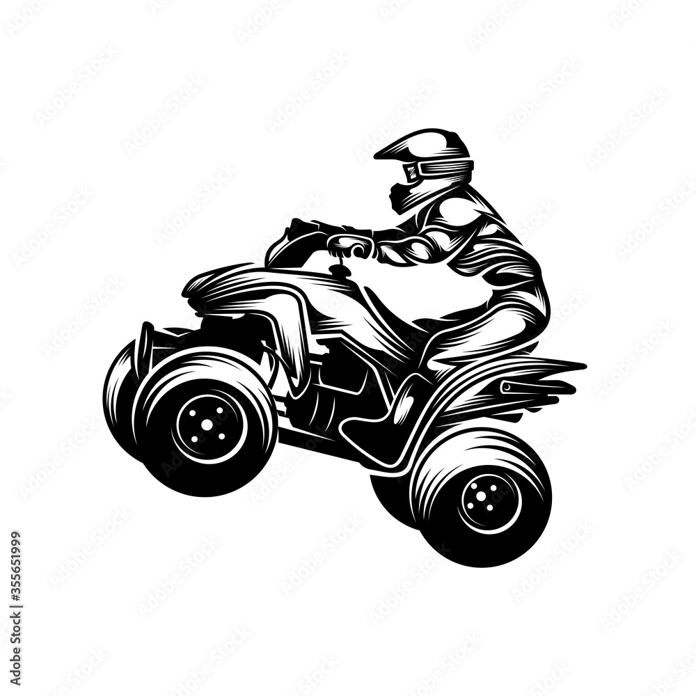 ATV logo vector, Quad bike competition logo vector illustration ...