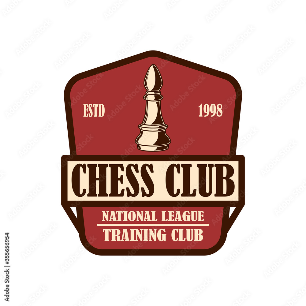 Chess club emblem template. Design element for emblem, sign, logo ...