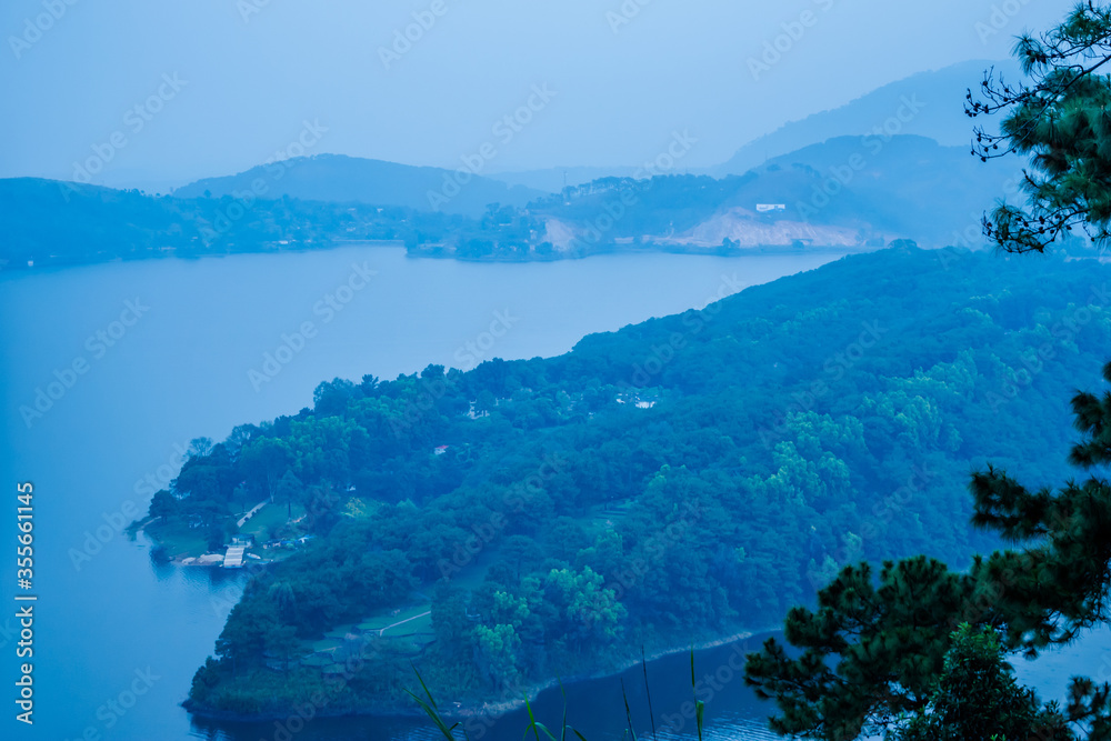 Umiam lake located at Shillong. aerial view image is taken at umiam ...
