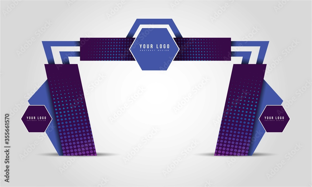 exhibition stand Gate entrance vector with for mock up event display ...