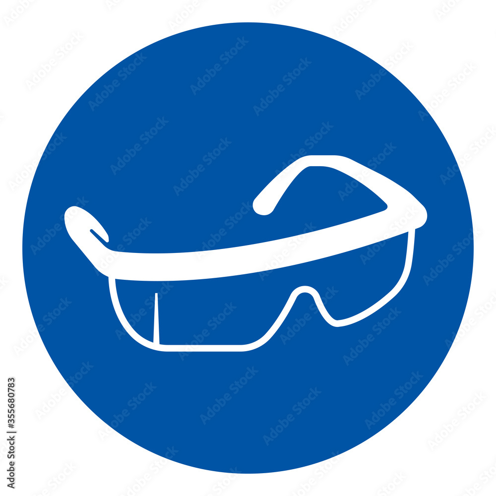 Eye Protection Symbol Sign,Vector Illustration, Isolated On White ...