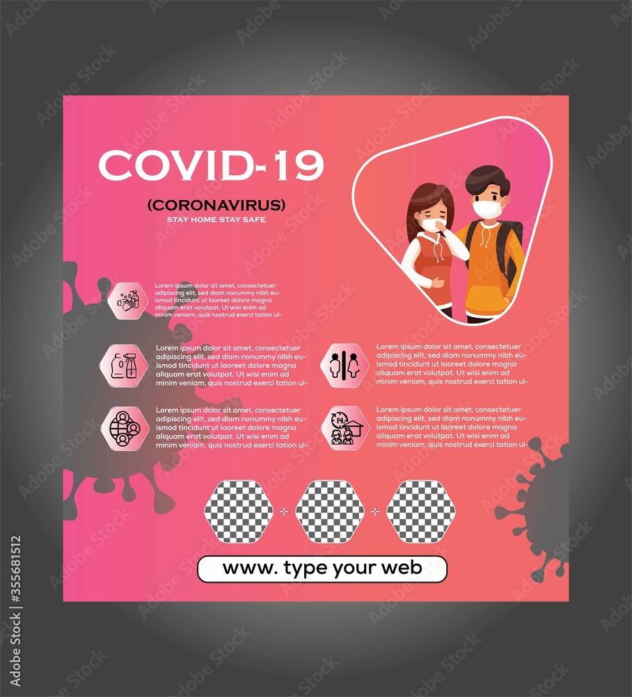 COVID-19 Coronavirus Campaign Flyer health horizontal flyer for ...