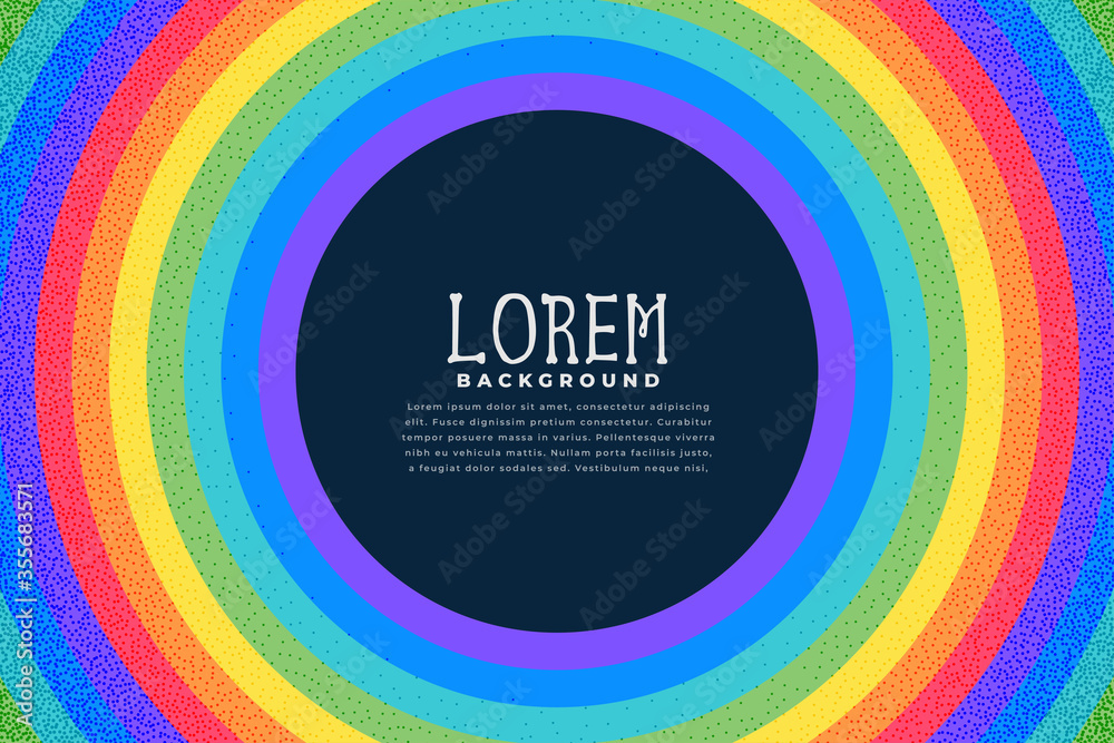 colorful circular rainbow color pattern background design Stock Vector ...