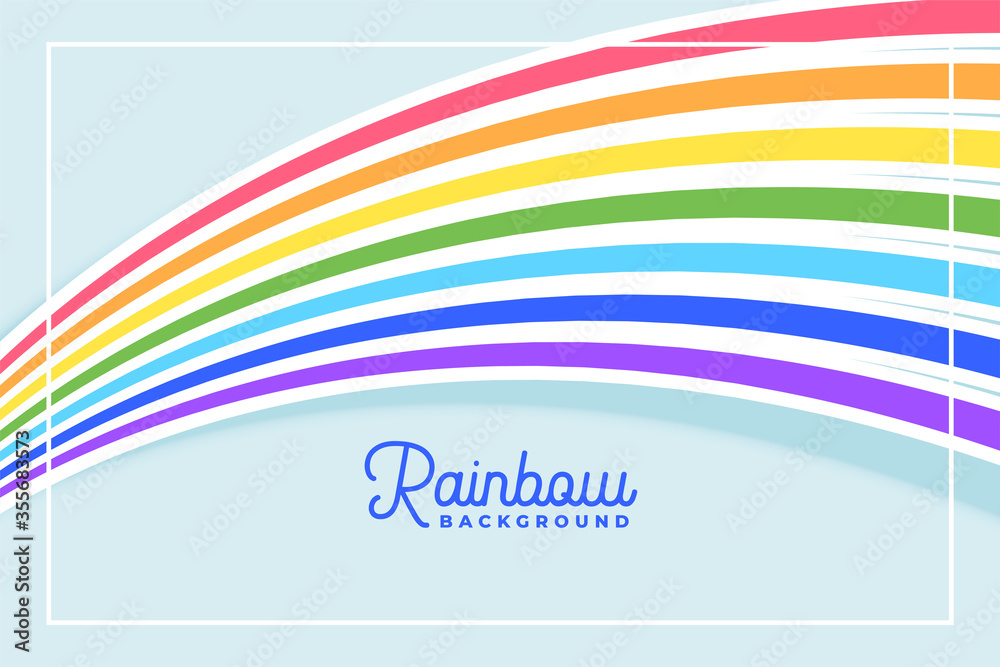 flowing rainbow lines in flat colors background Stock Vector | Adobe Stock