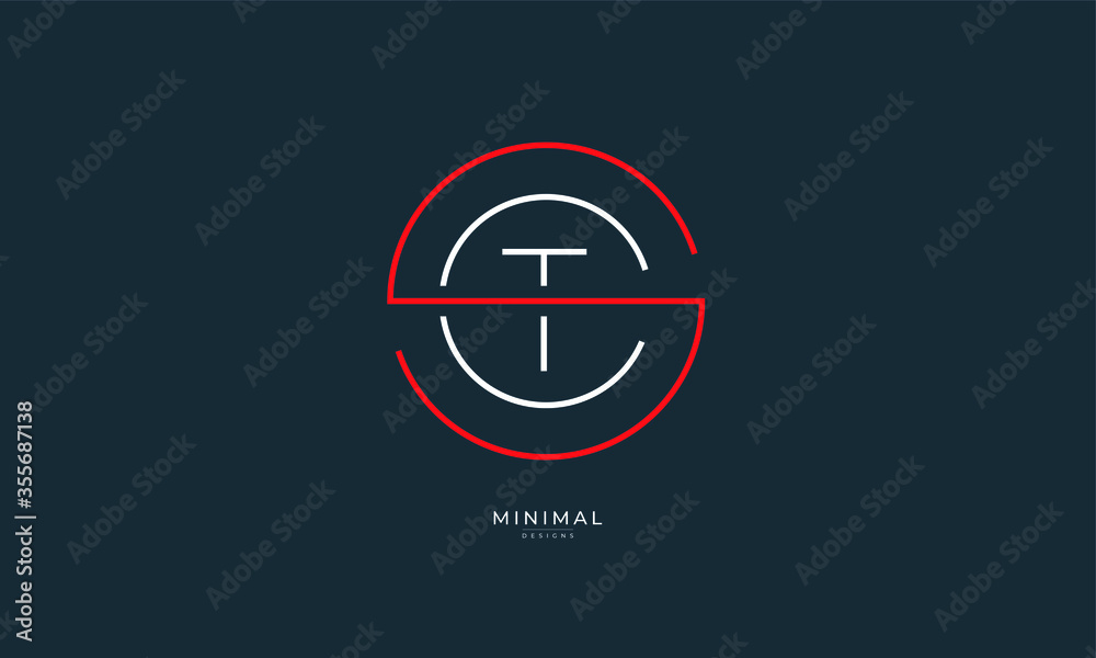 Alphabet letters icon logo SCT or TCS Stock Vector | Adobe Stock