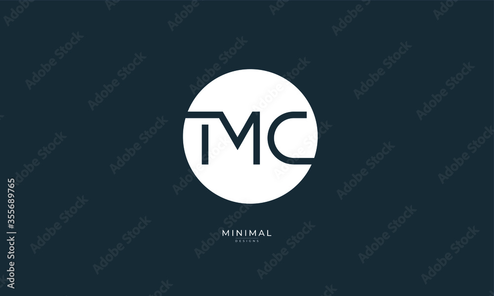 Alphabet letters icon logo TMC Stock Vector | Adobe Stock