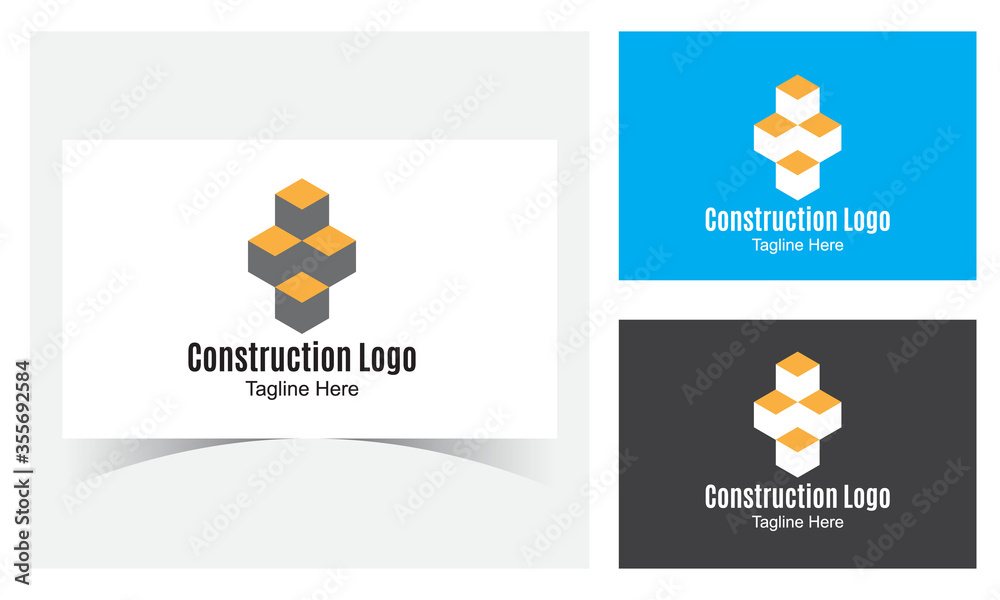 Construction Logo Design Template-Brick Construction Logo Template ...