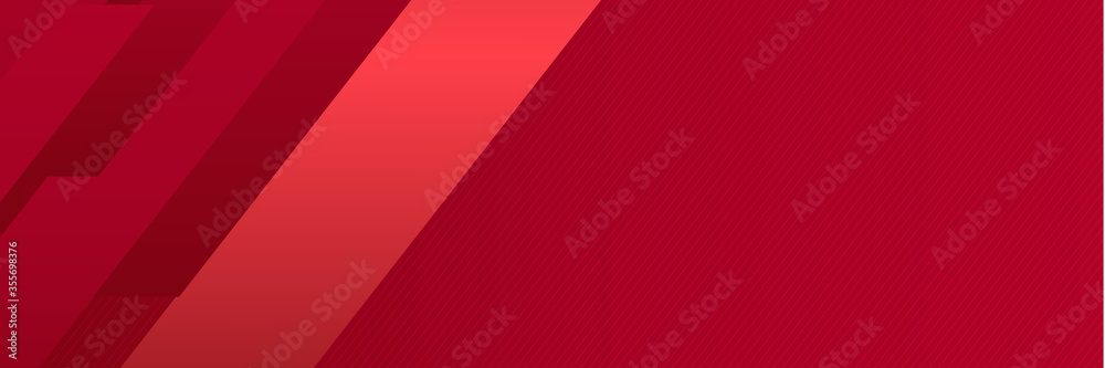 Red Wide Banner Background. Vector illustration design for presentation ...