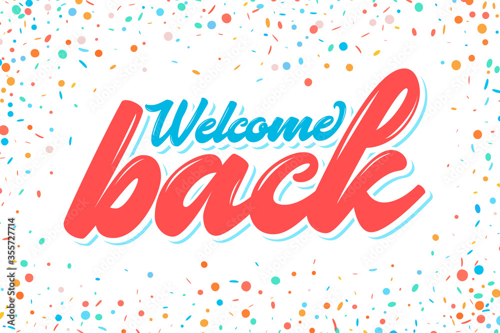 Welcome back banner. Stock Vector | Adobe Stock