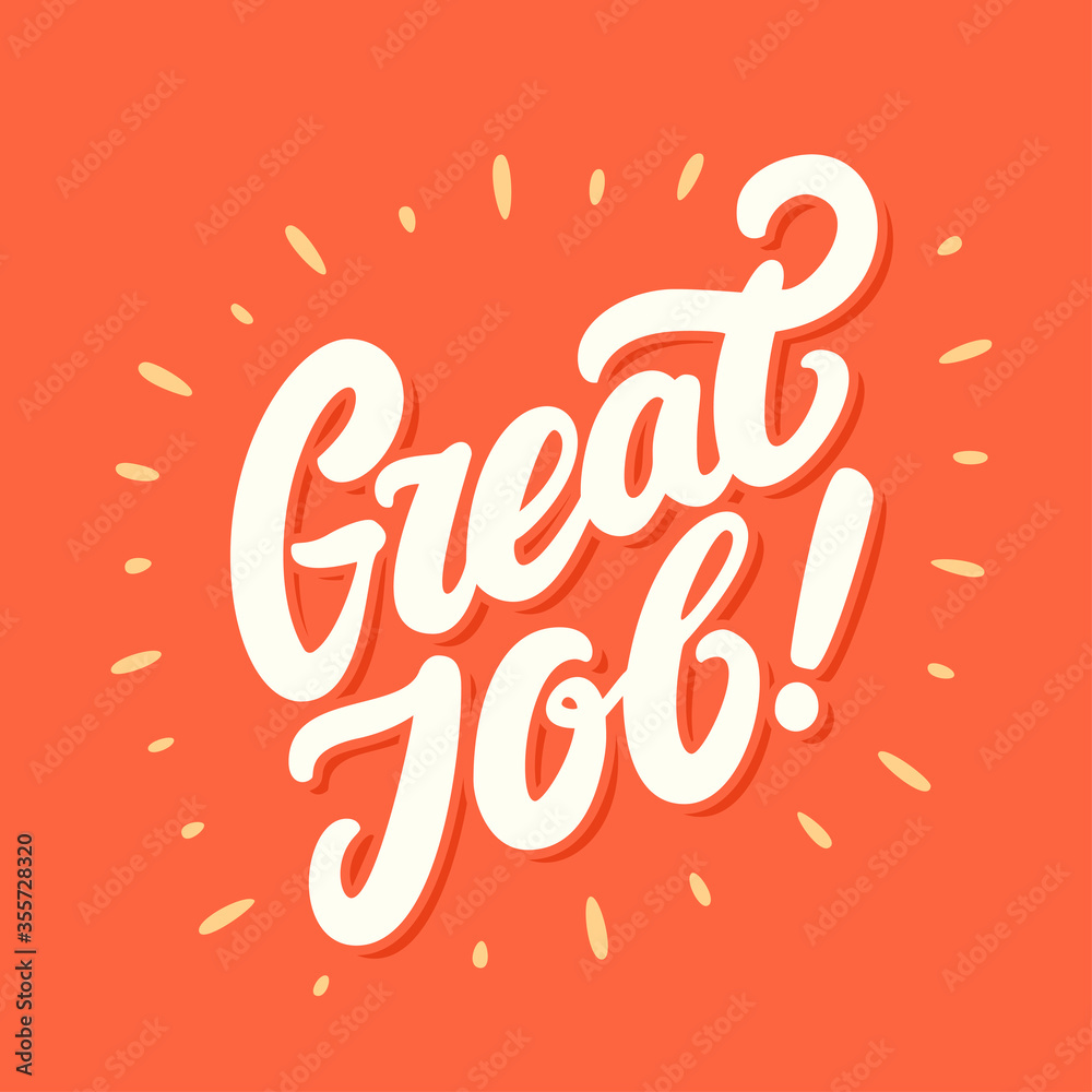 Great Job banner. Stock Vector | Adobe Stock