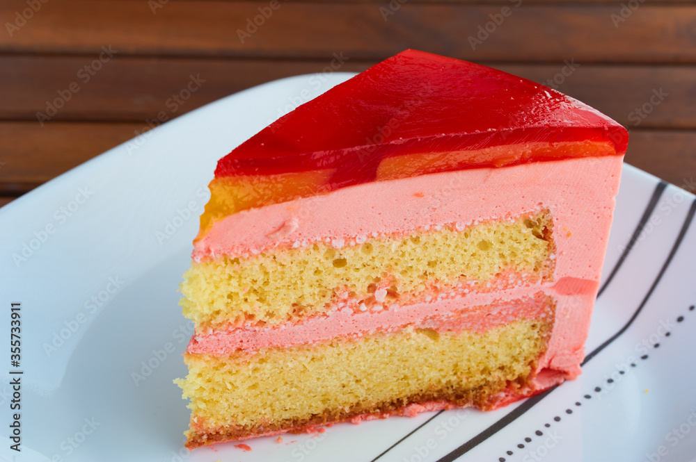 Photo & Art Print Torta Helada, a Peruvian jello cake with layers of ...
