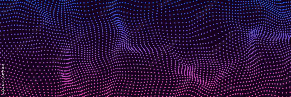 Color music sound wave. Abstract futuristic background of glow ...