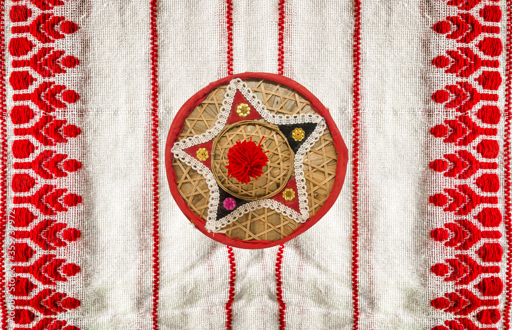 assamese jaapi (japi,jhapi,jhapee) gamosa , The jaapi is a traditional ...