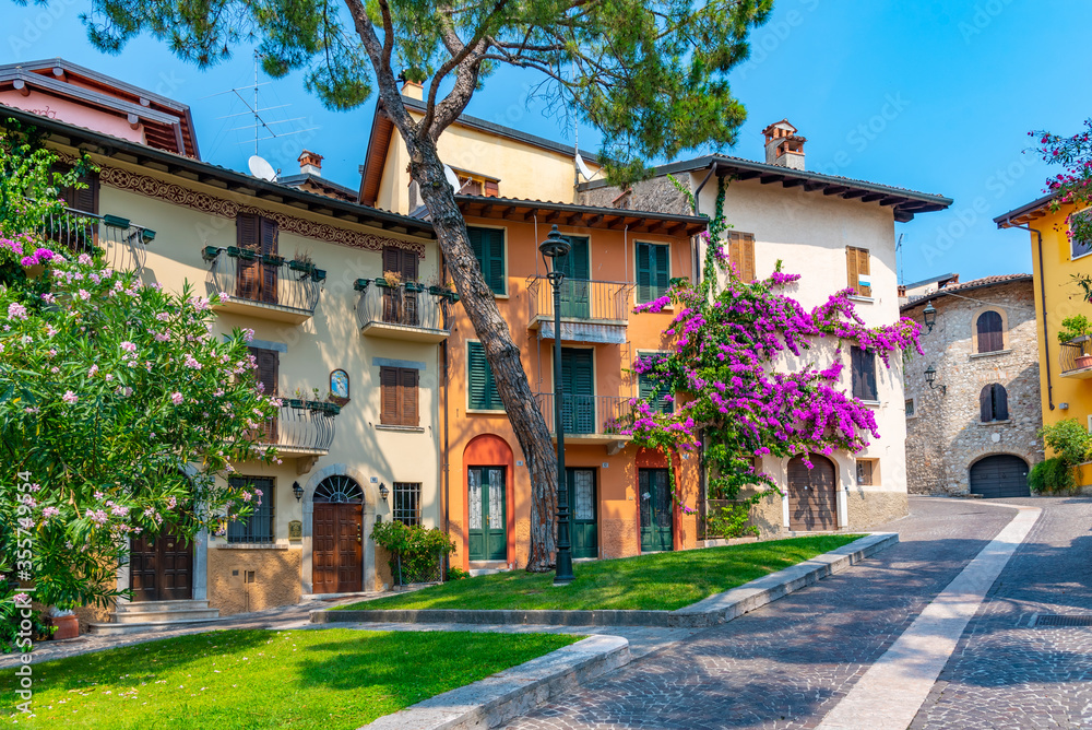 Narrow street in Gardone Riviera, Italy Stock Photo | Adobe Stock