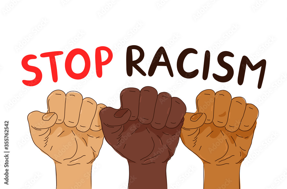 Stop racism protest banner. Vector Stock Vector | Adobe Stock