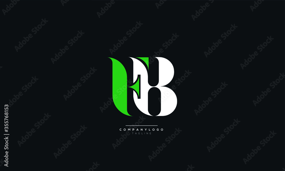 Letter FB Logo Alphabet Design Icon Vector Symbol Stock Vector | Adobe ...