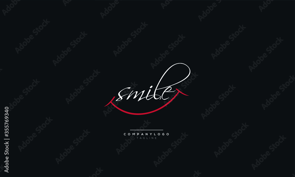Creative logo design smile letter vector Stock Vector | Adobe Stock