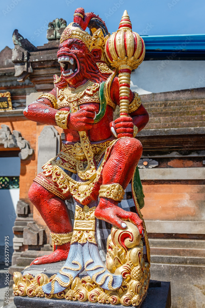 Statue of Hanuman, Hindu god and divine monkey (vanara) companion of ...