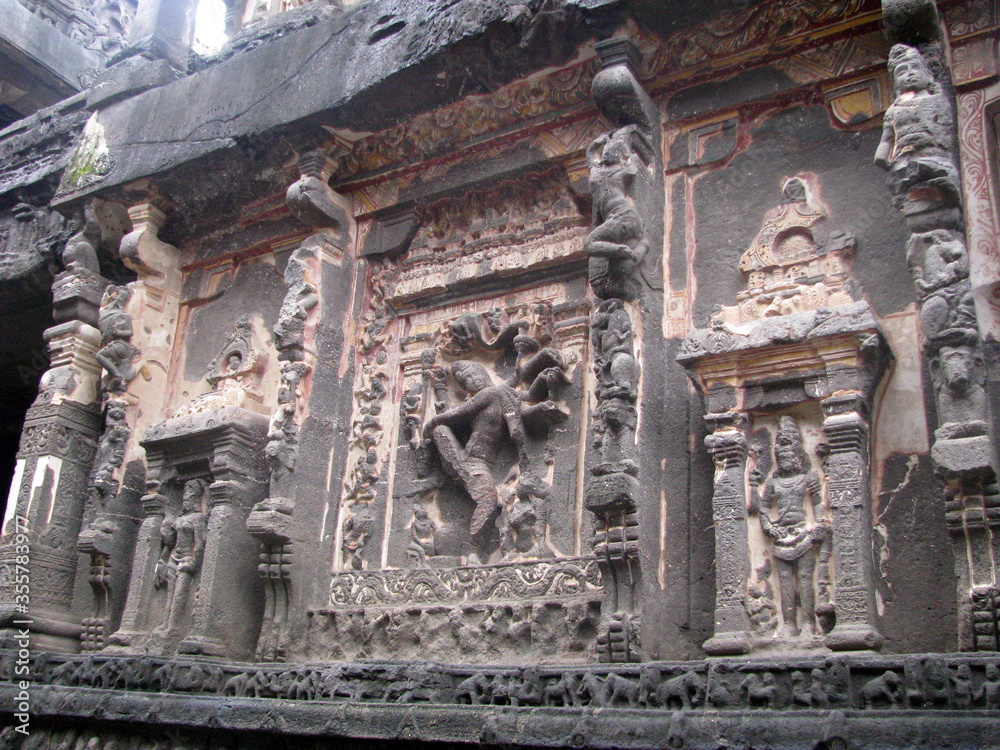 Ellora Caves Aurangabad Maharashtra UNESCO World Heritage Site Stock ...