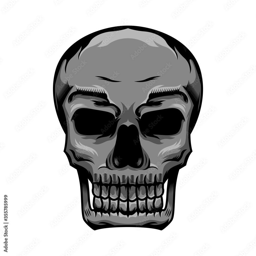 Skull dead design for t-shirt , human evil face islamic, vector ...