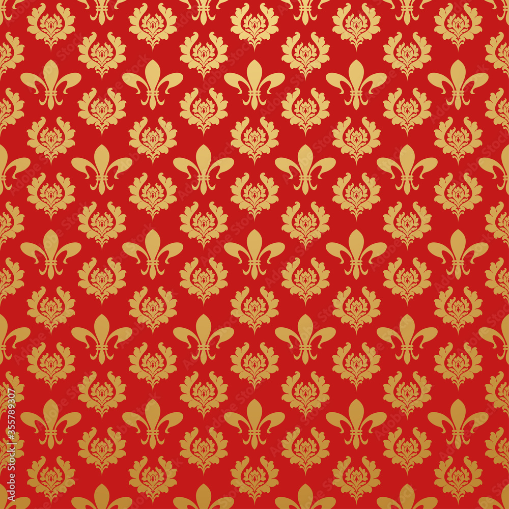 Red Royal Background Wallpaper Texture Pattern Vector Art Stock Vector ...
