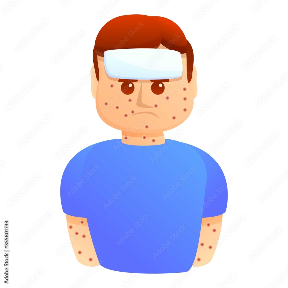 Chicken pox rash icon. Cartoon of chicken pox rash vector icon for web ...