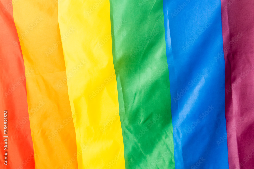 The Rainbow Flag, used as a symbol of LGBTQ pride movements Stock Photo ...