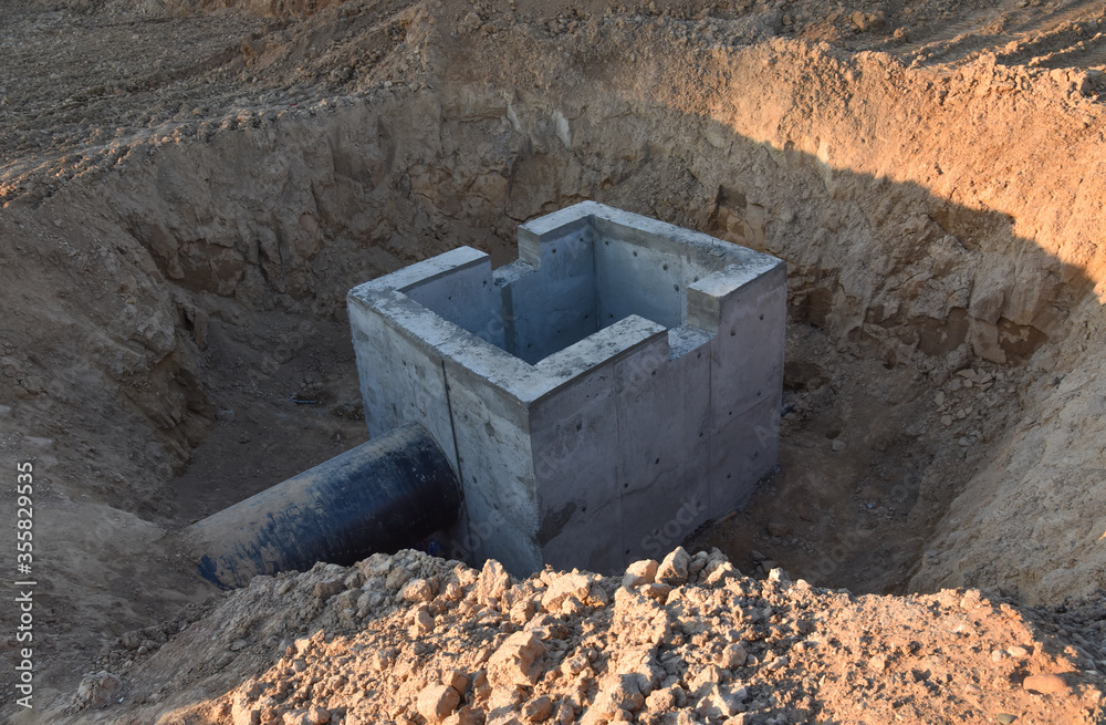 Construction of stormwater pits, sanitary sewer system distribution ...