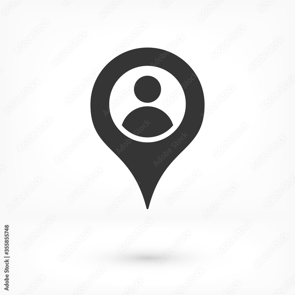 Pin Location Icon. Map Pointer Vector, Sign and Symbol for Design ...