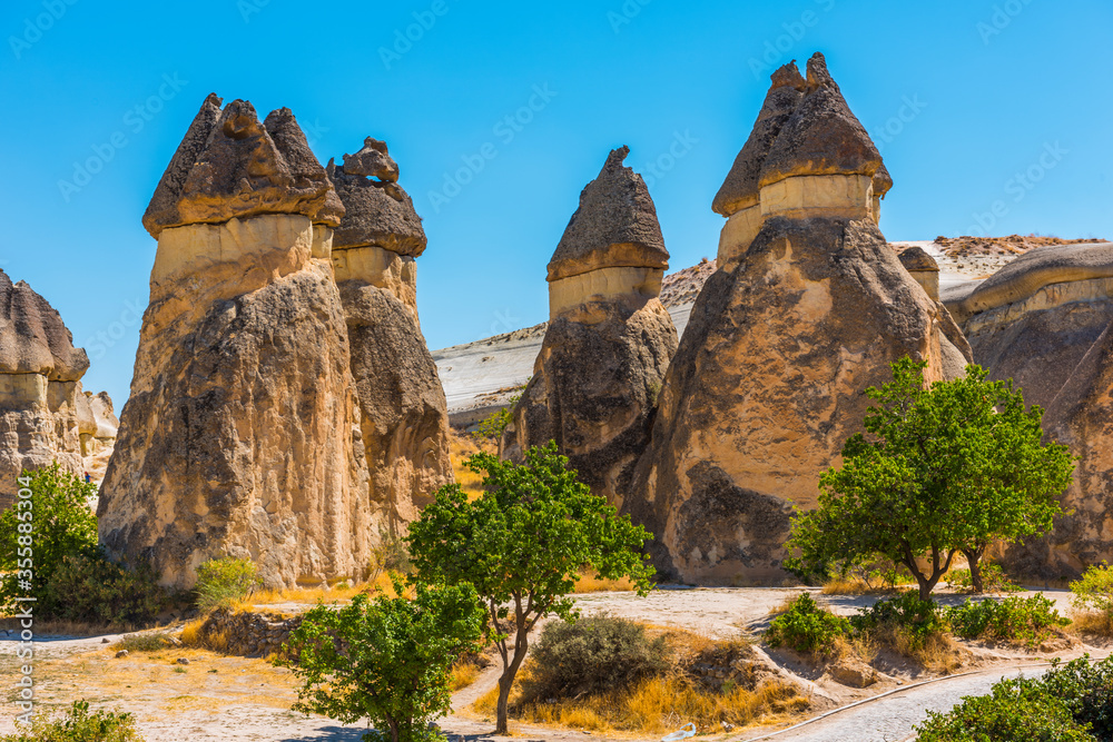 Pasabag Monks Valley with Fairy Chimneys and Mushroom Rock. Known for ...