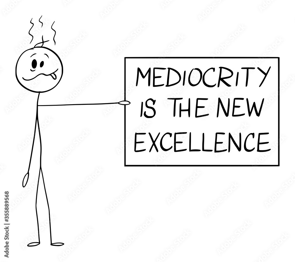 Vector cartoon stick figure drawing conceptual illustration of silly or ...