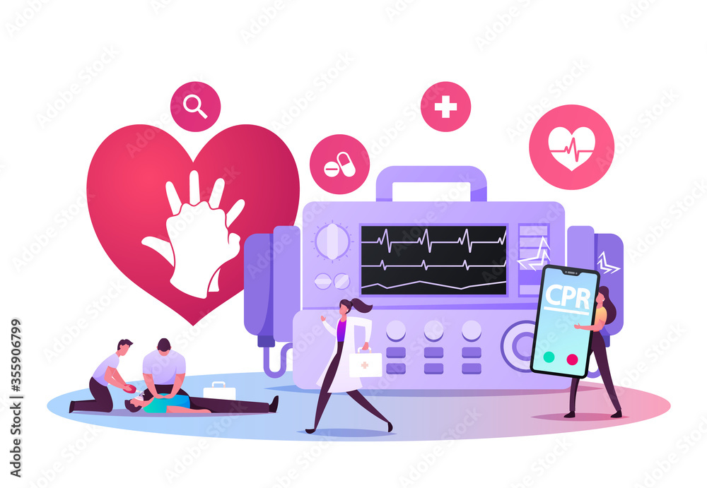 Cardiopulmonary Resuscitation Cpr Emergency Procedure. Intensivist ...