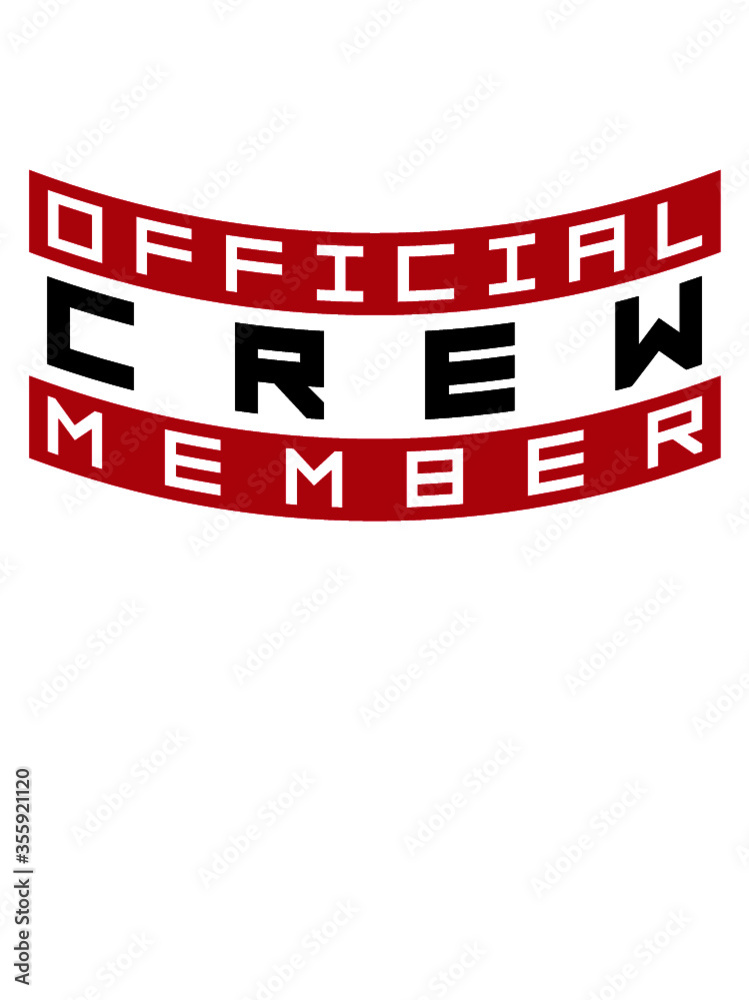 Logo Team Official Crew Stock Vector | Adobe Stock