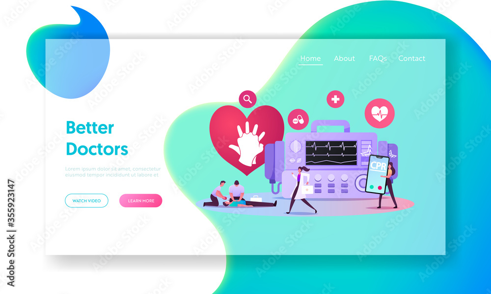 Cardiopulmonary Resuscitation Cpr Emergency Procedure Landing Page ...