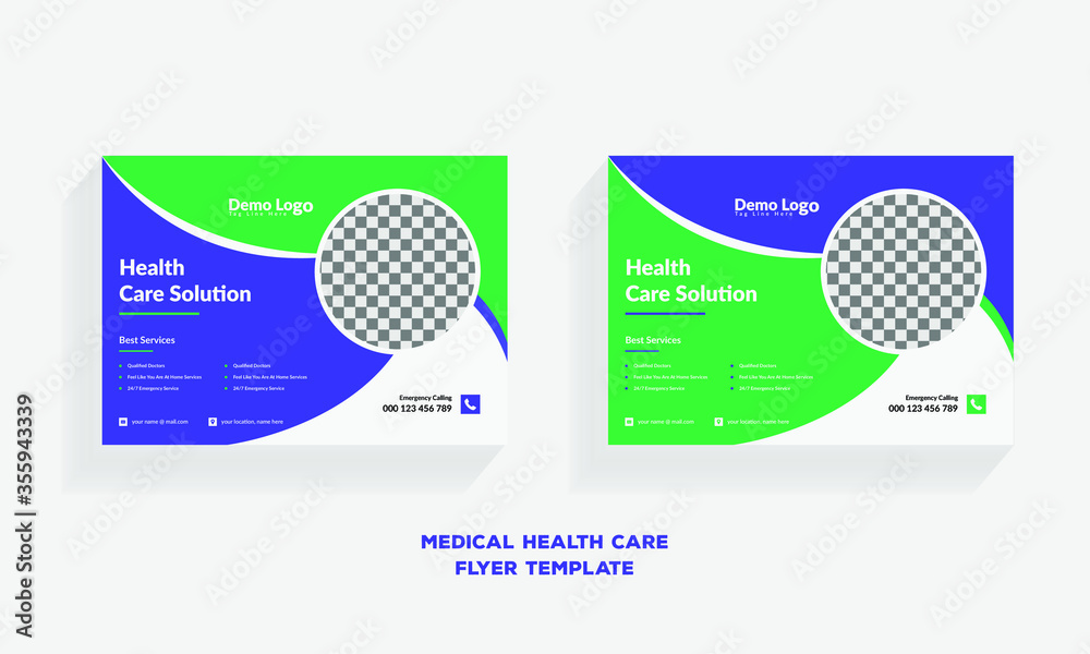 health care solution vector template design design for a report and ...