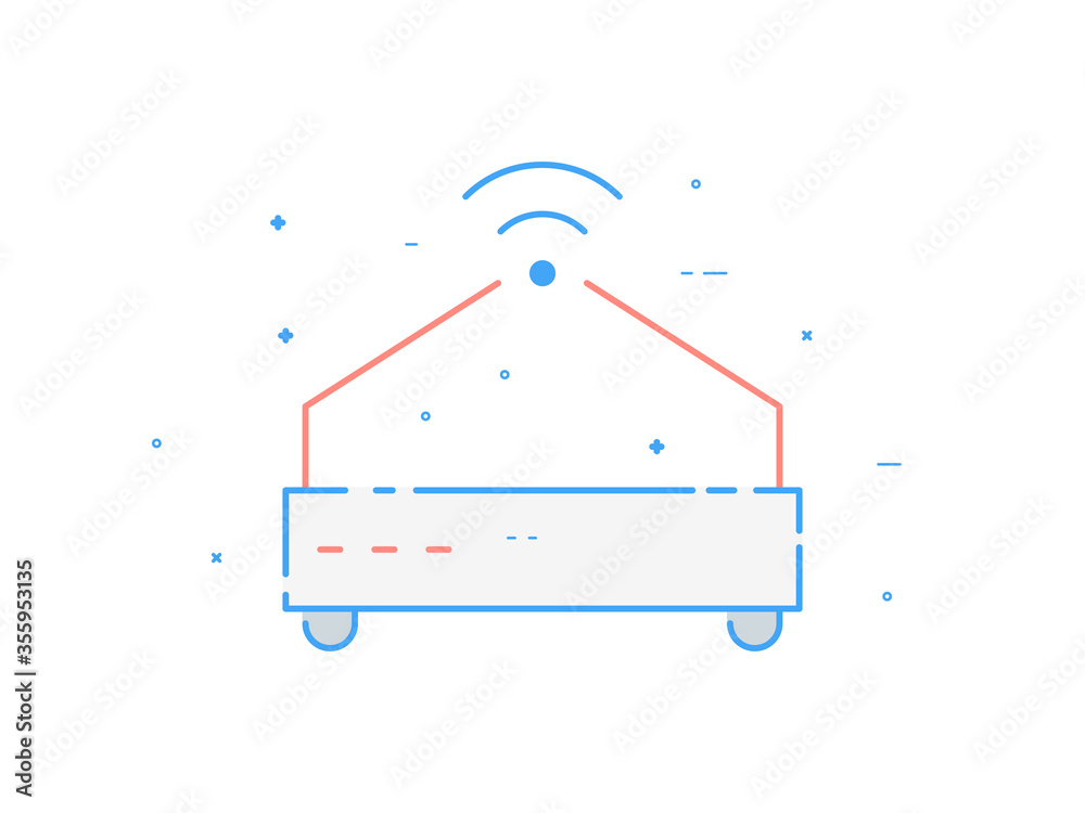 Flat modem vector, communication illustration design, can use for ...
