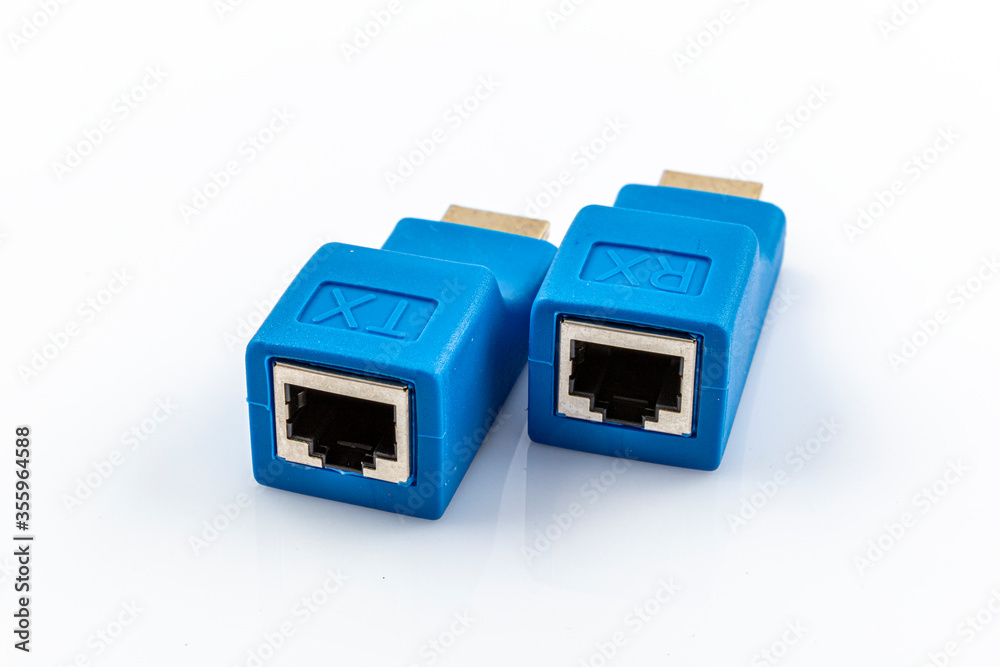 Image of HDMI extender to network lan internet adapter computer ...